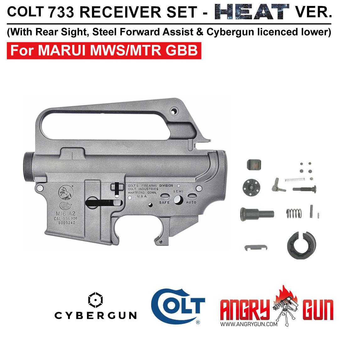 ANGRY GUN Colt 733 HEAT Version CNC Upper & Lower Receiver for Marui M ...